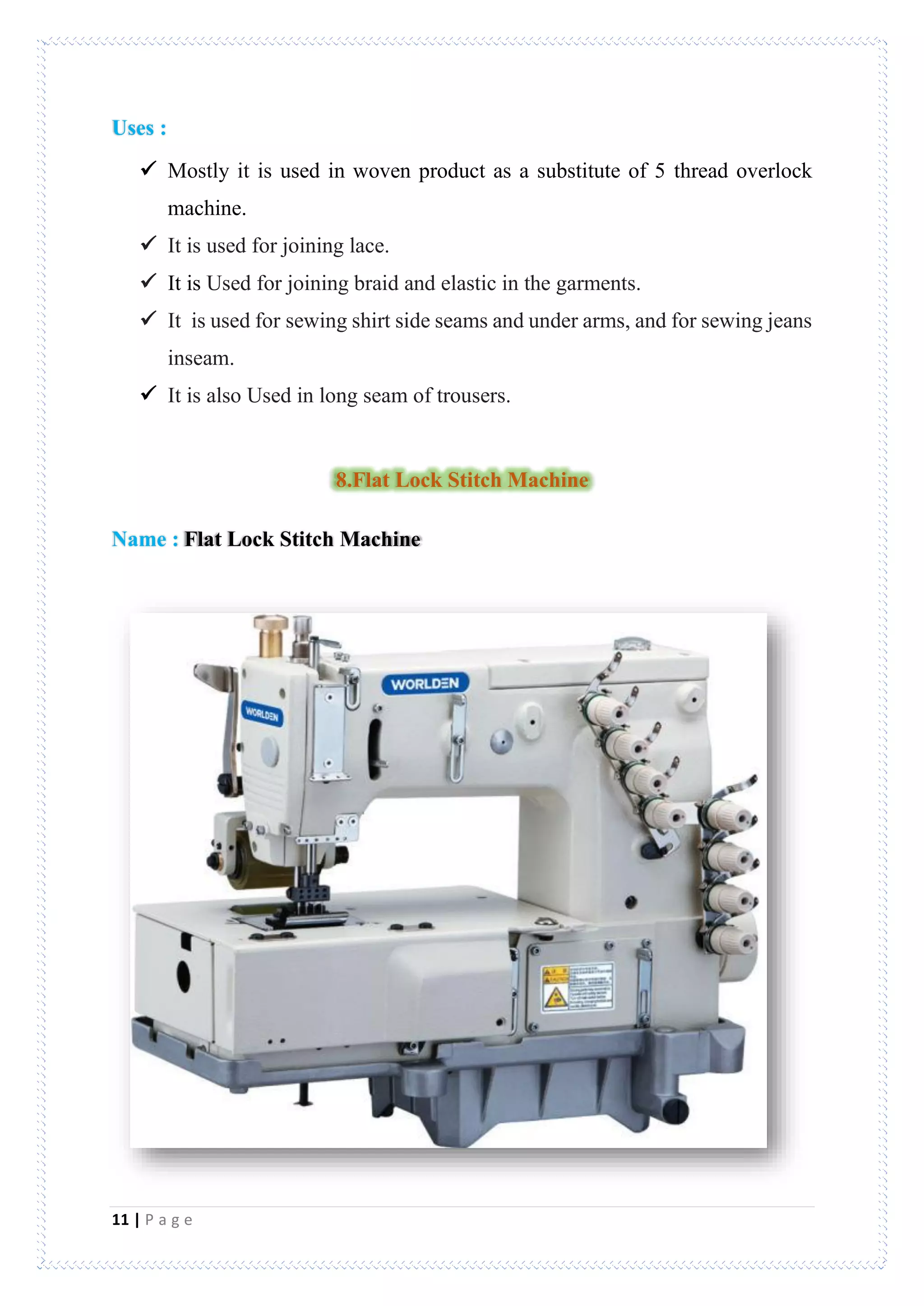 Different Types Of Industrial Sewing Machine & Their Uses. | PDF