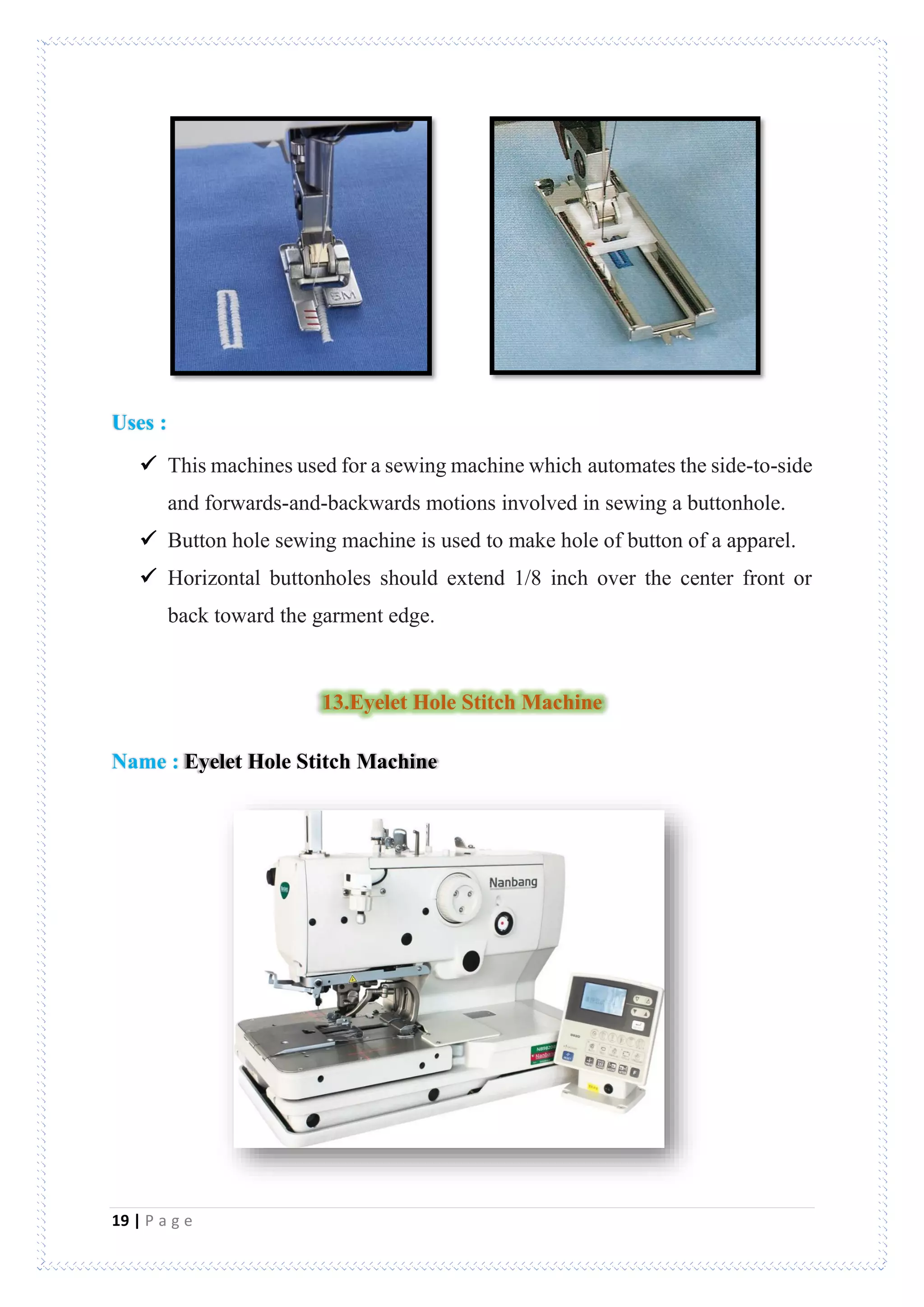 Different Types Of Industrial Sewing Machine & Their Uses. | PDF