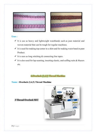 Different Types Of Industrial Sewing Machine & Their Uses. | PDF