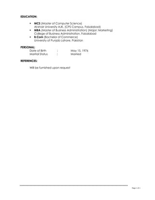Asif resume | PDF