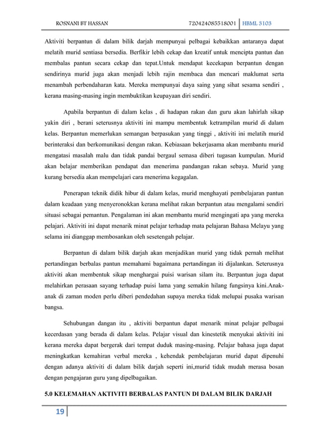 Asigment pantun sem9 | PDF