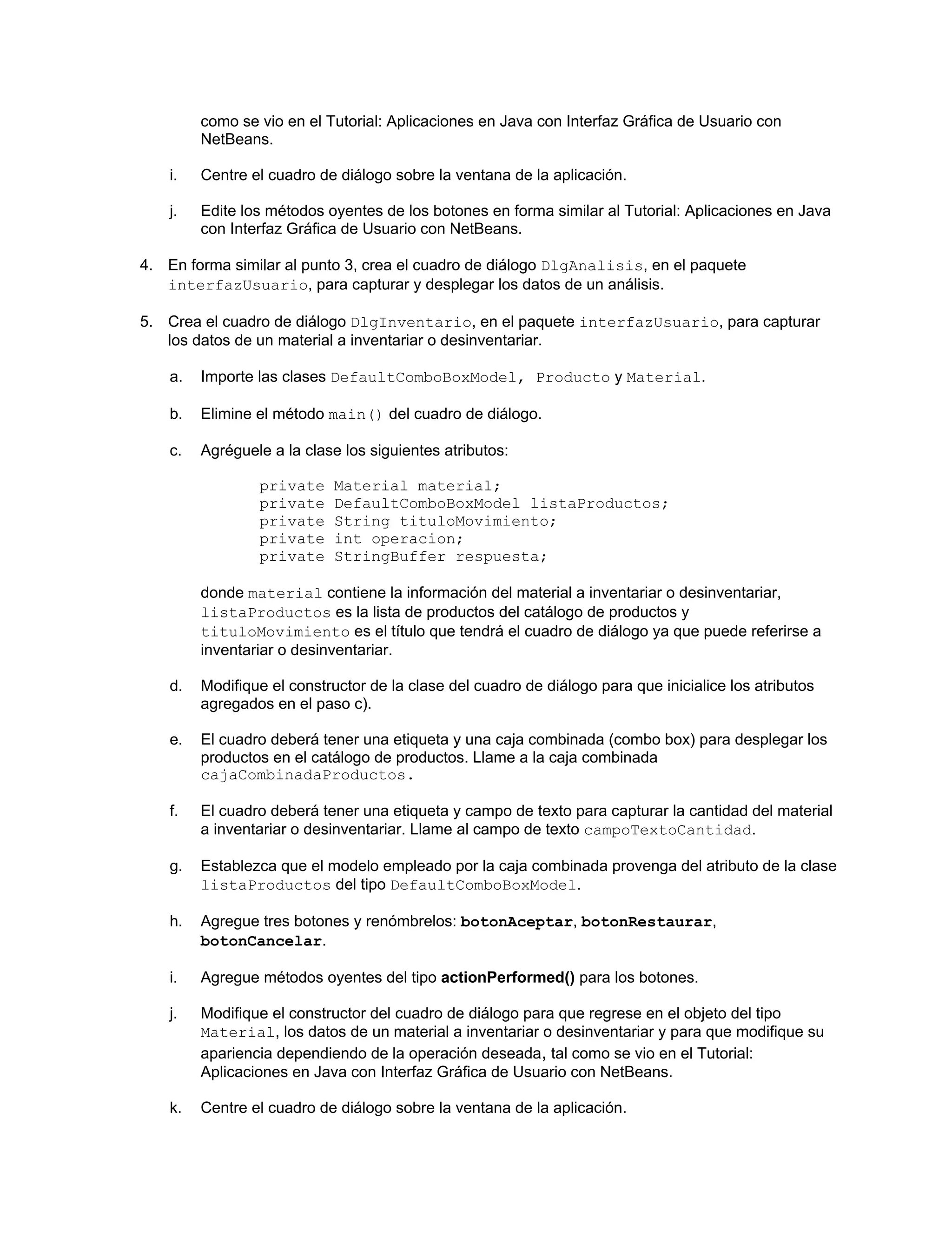Asignación 09 gui - cuadros de diálogo | PDF