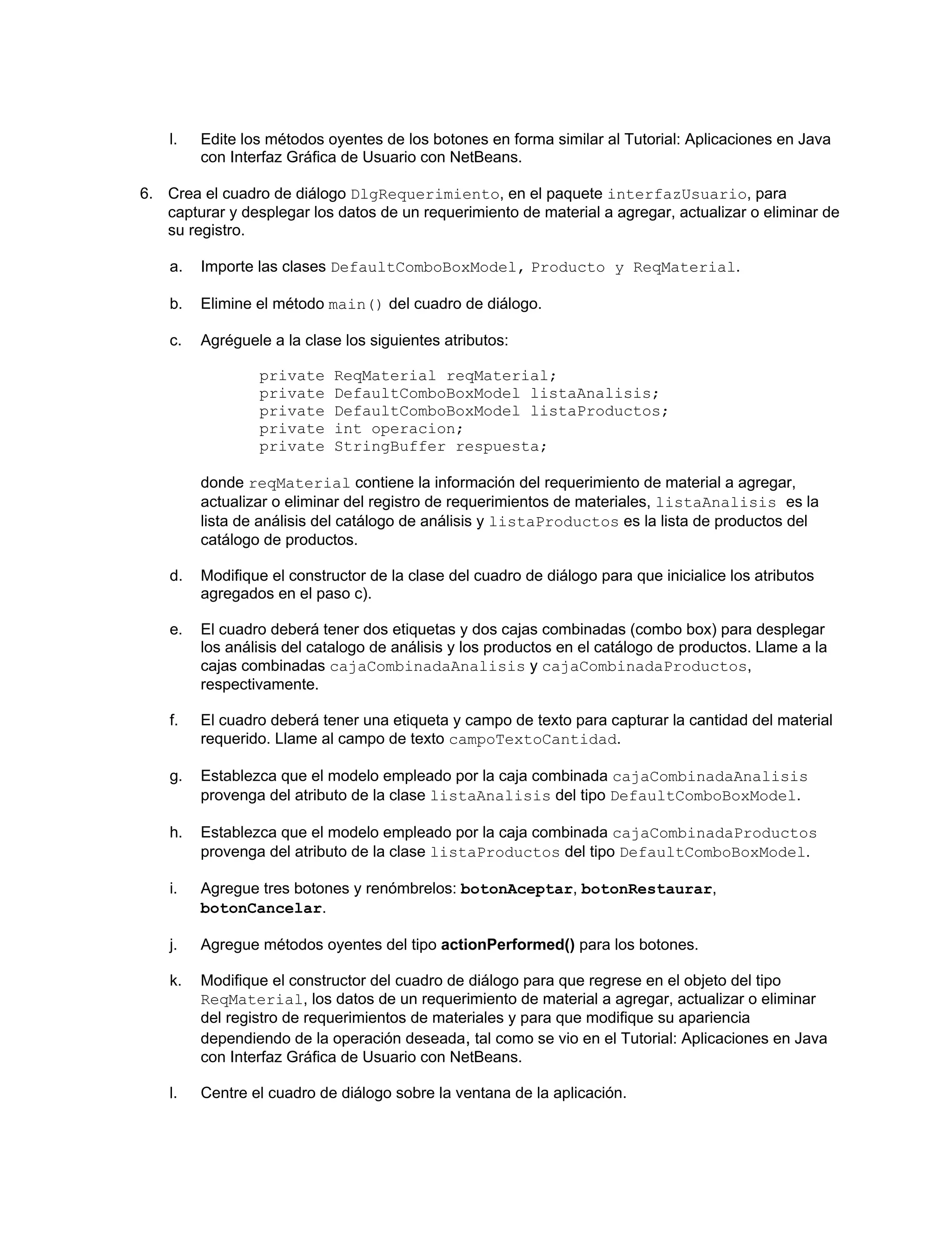 Asignación 09 gui - cuadros de diálogo | PDF