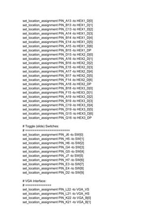 Asignacion de pines | DOC