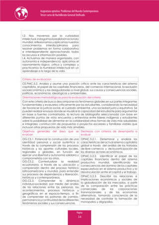 Asignatura optativa-problemas-del-mundo-contemporaneo-3 bgu | PDF