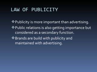 law of publicity | PPT | Business | Business and Finance