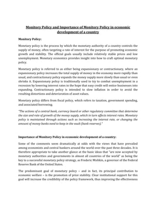 Asignment arifa-fiscal policy and its importance | DOCX