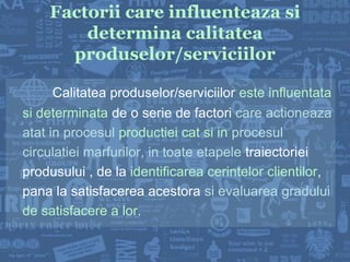 Asigurarea si controlul calitatii | PPT