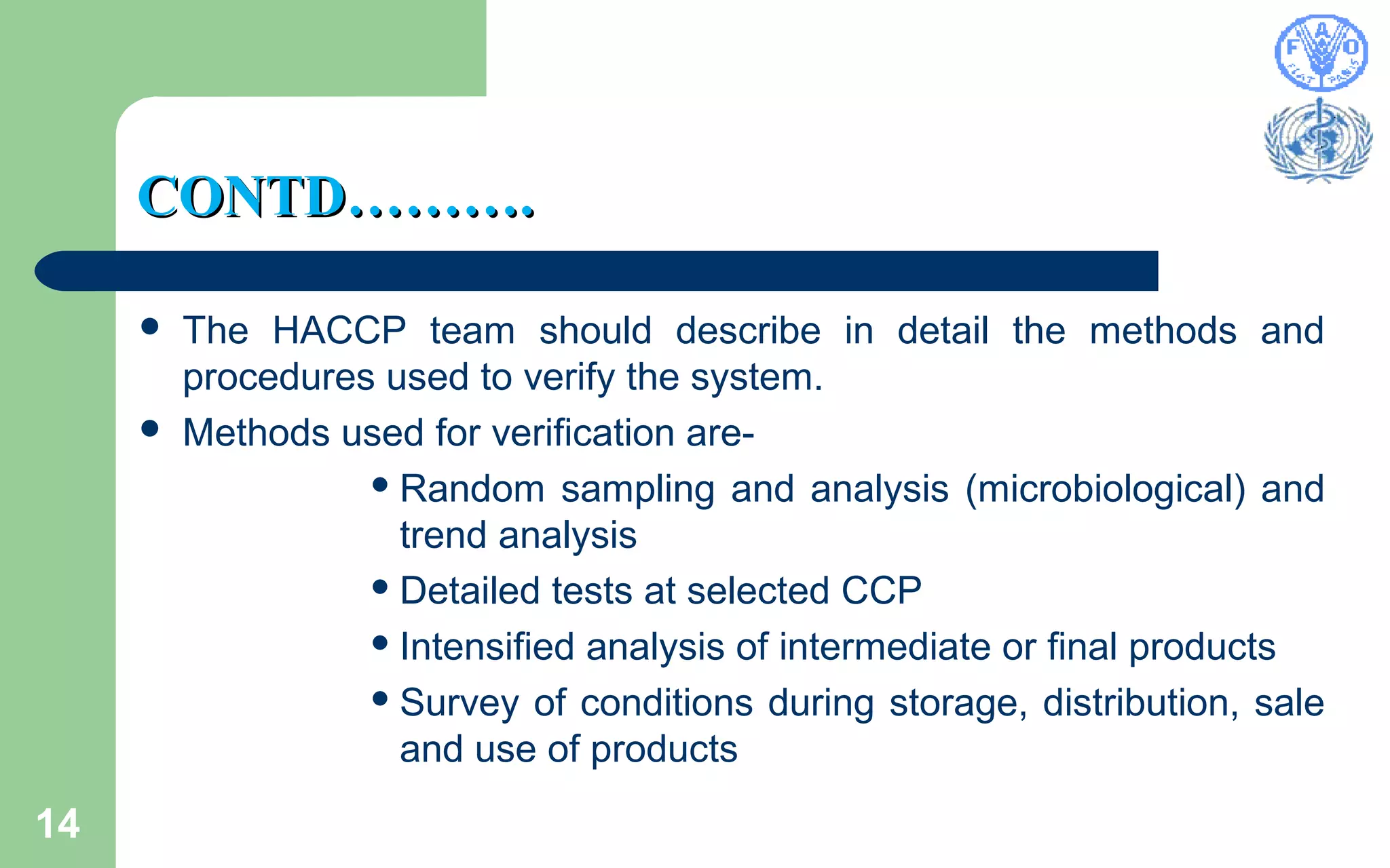 Hazard Analysis Critical Control Point | PPT