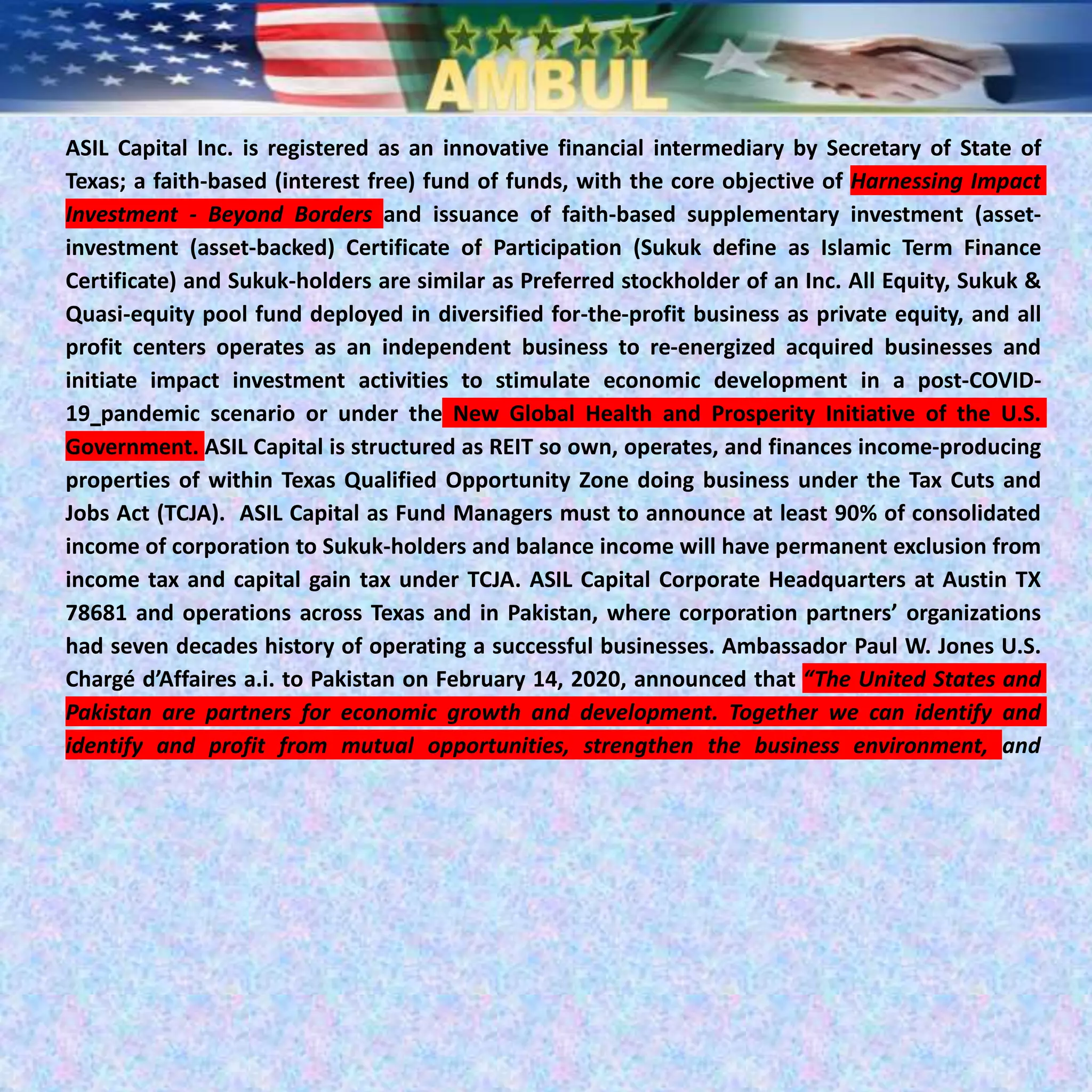 ASIL Capital Ibc. Texas | PPTX