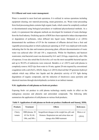 Cold Plasma- non thermal technology for food processing. | PDF