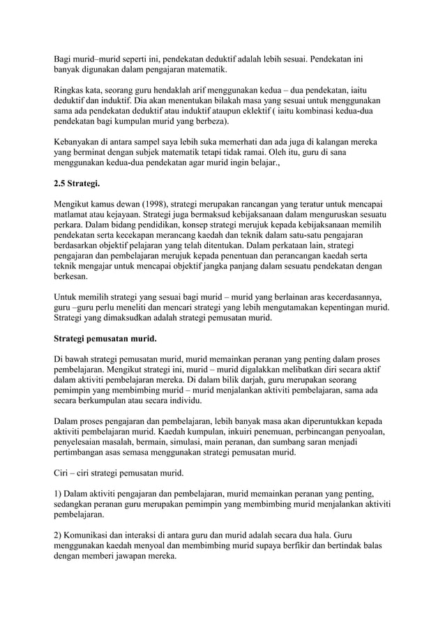 Asimen pengurusan bilik darjah dan tingkah laku | PDF