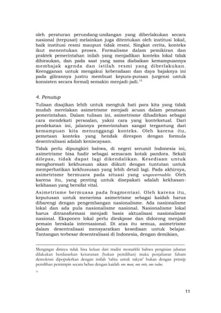 Asimetri desentralisasi libre | DOC