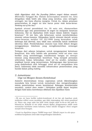 Asimetri desentralisasi libre | DOC