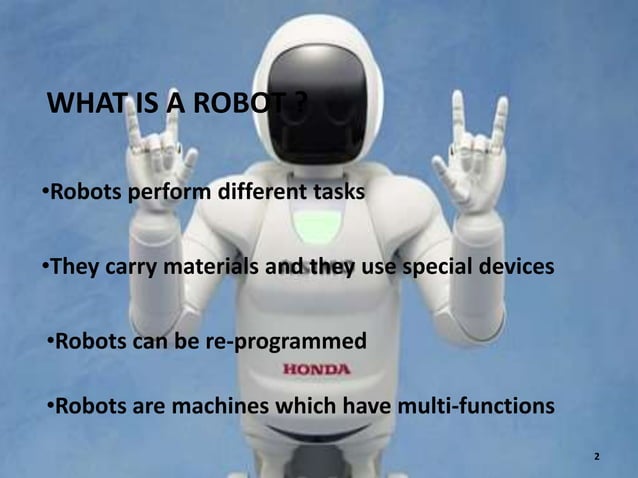 ASIMO HUMANOID ROBOT PRESENTATION | PPT