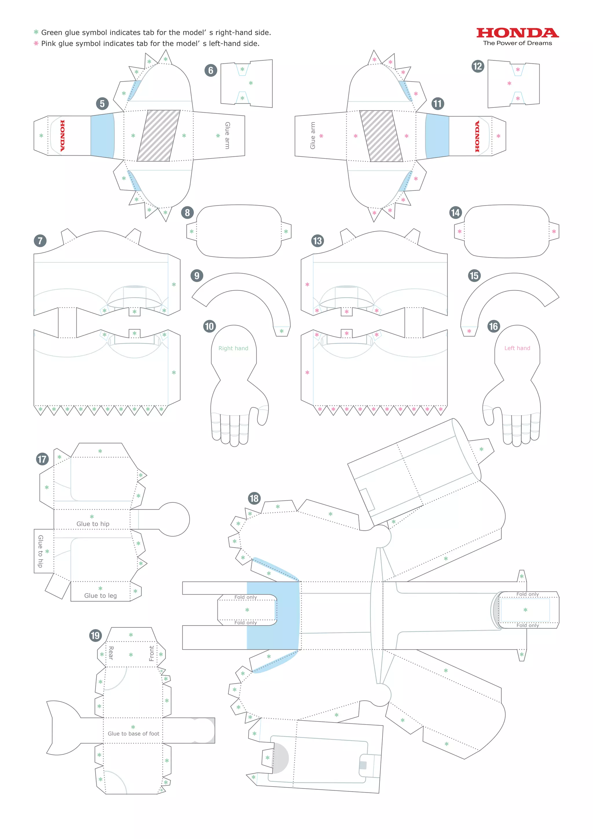 Asimo papercraft blue | PDF