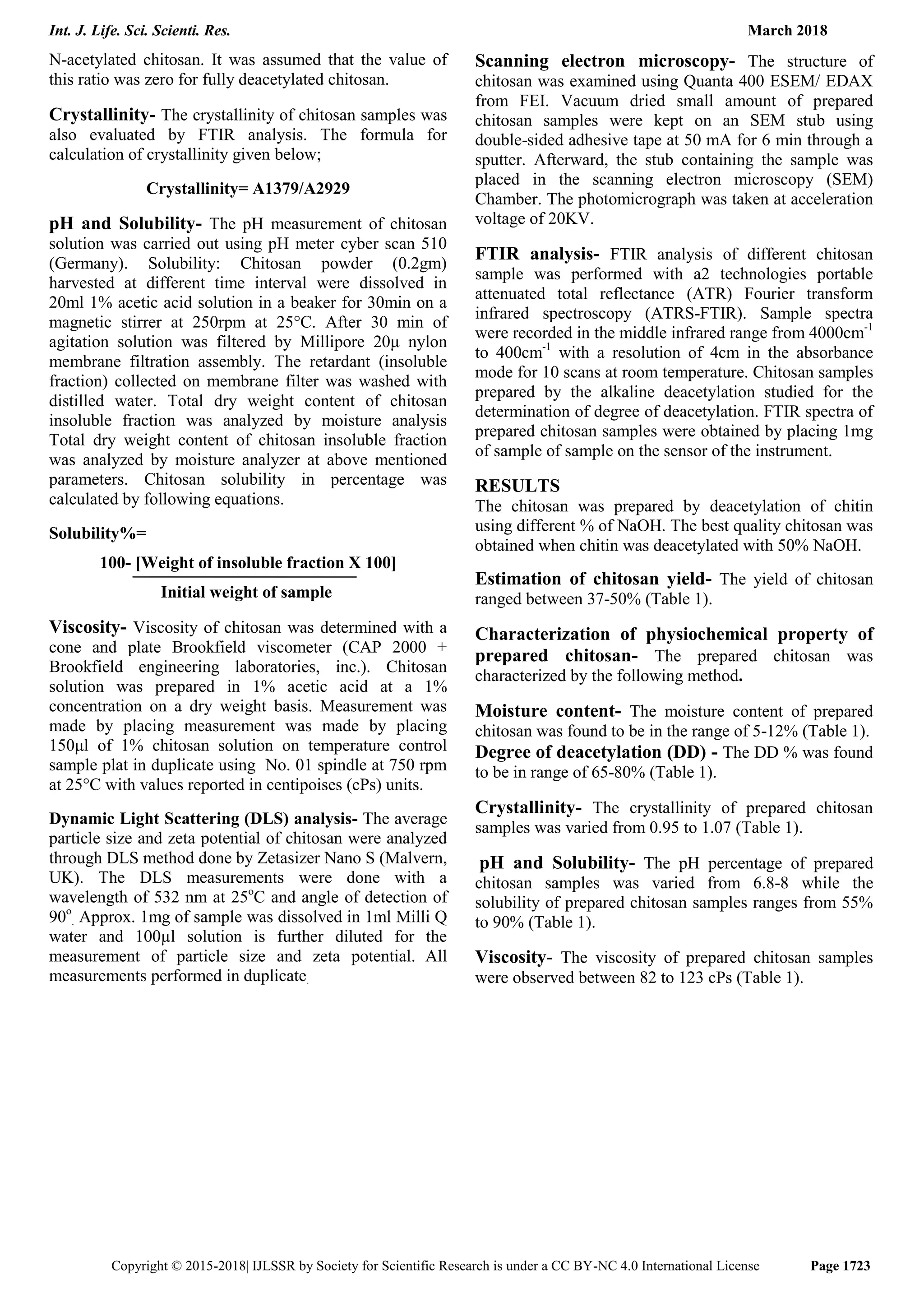 A simple and effective method for preparation of chitosan from chitin | PDF