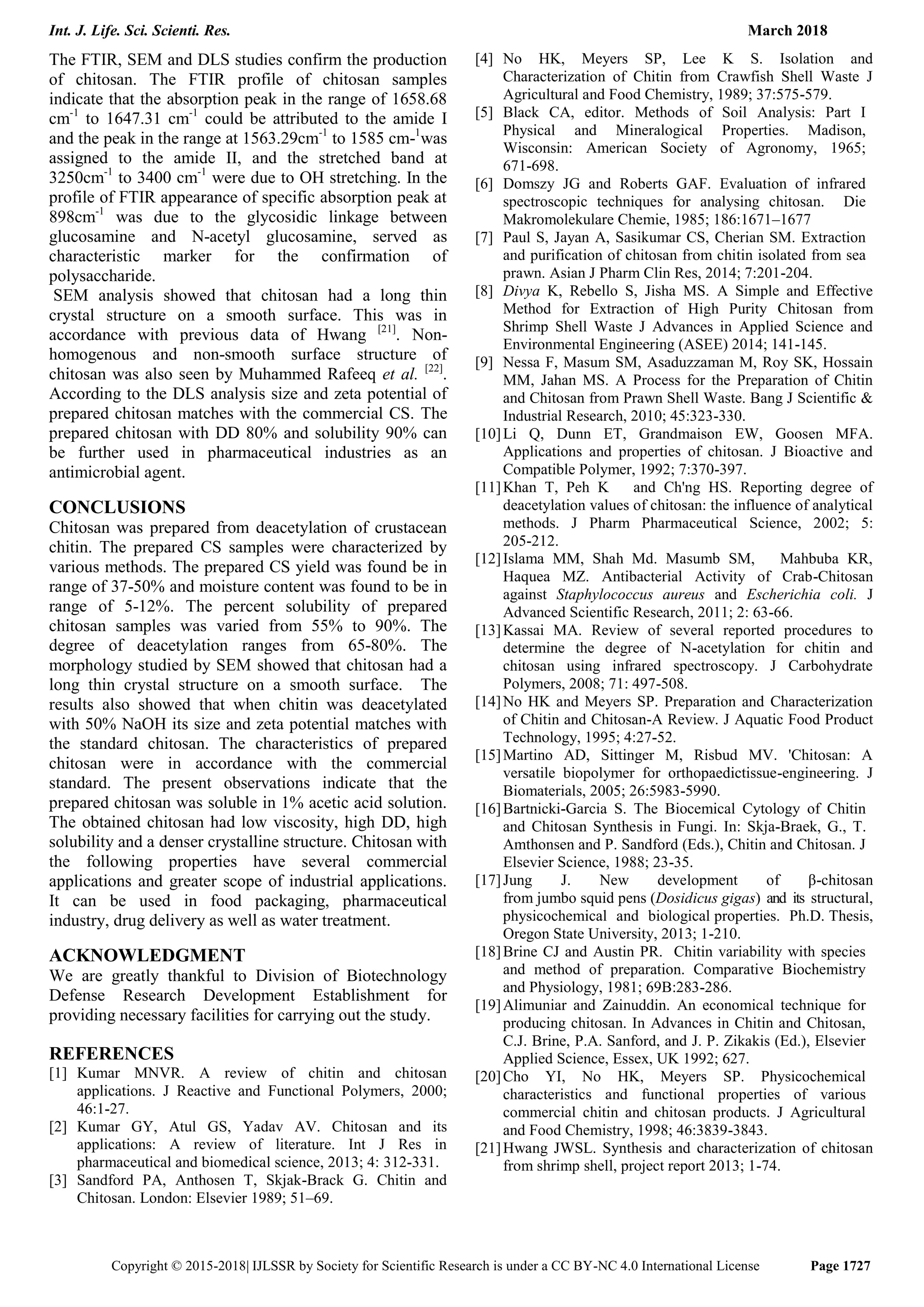 A simple and effective method for preparation of chitosan from chitin | PDF