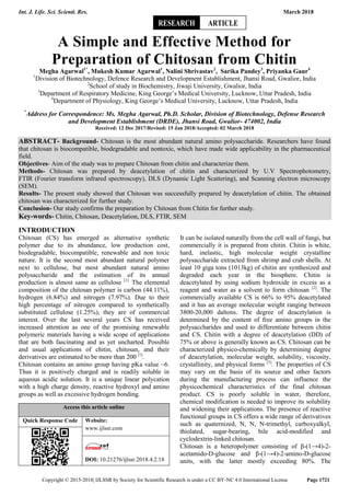 A simple and effective method for preparation of chitosan from chitin | PDF