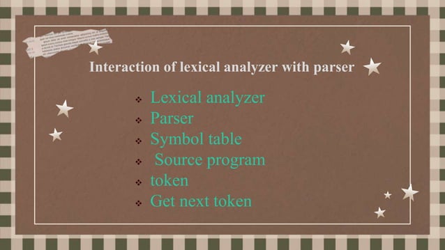 A simple approach of lexical analyzers | PPTX | Programming Languages | Computing