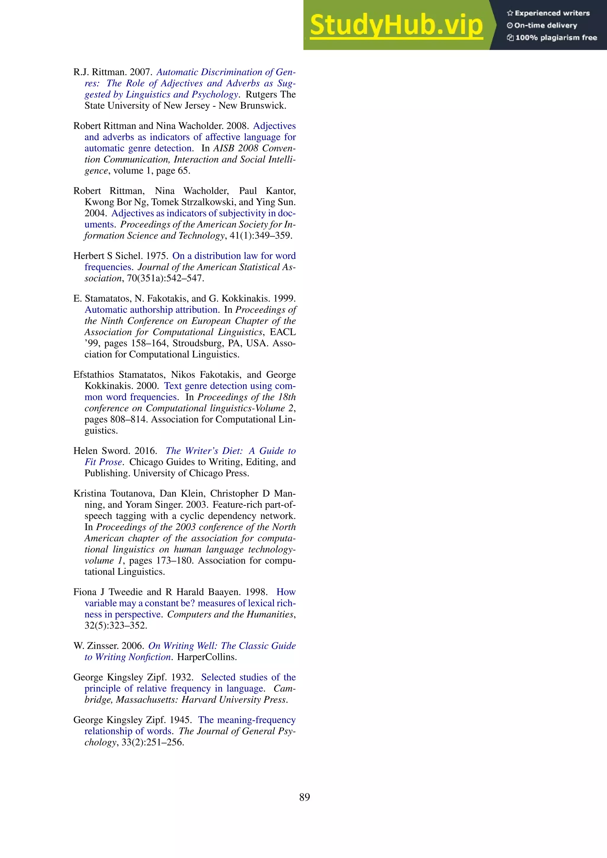 A Simple Approach To Classify Fictional And Non-Fictional Genres | PDF