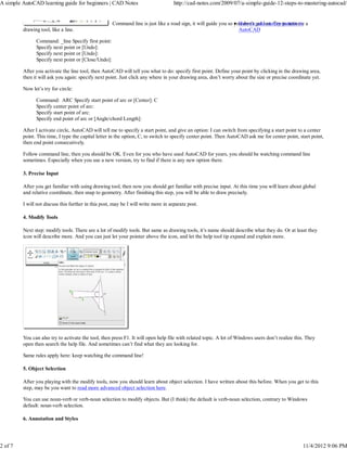 A simple auto cad learning guide for beginners cad notes | PDF