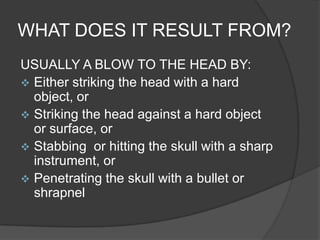 A simple classification of skull fractures | PPTX