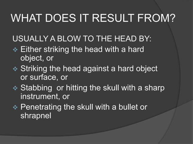 A simple classification of skull fractures | PPTX