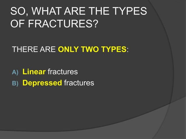 A simple classification of skull fractures | PPTX