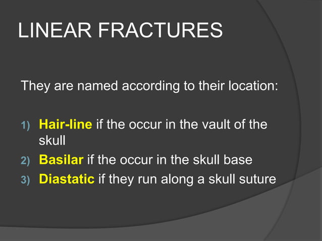 A simple classification of skull fractures | PPTX