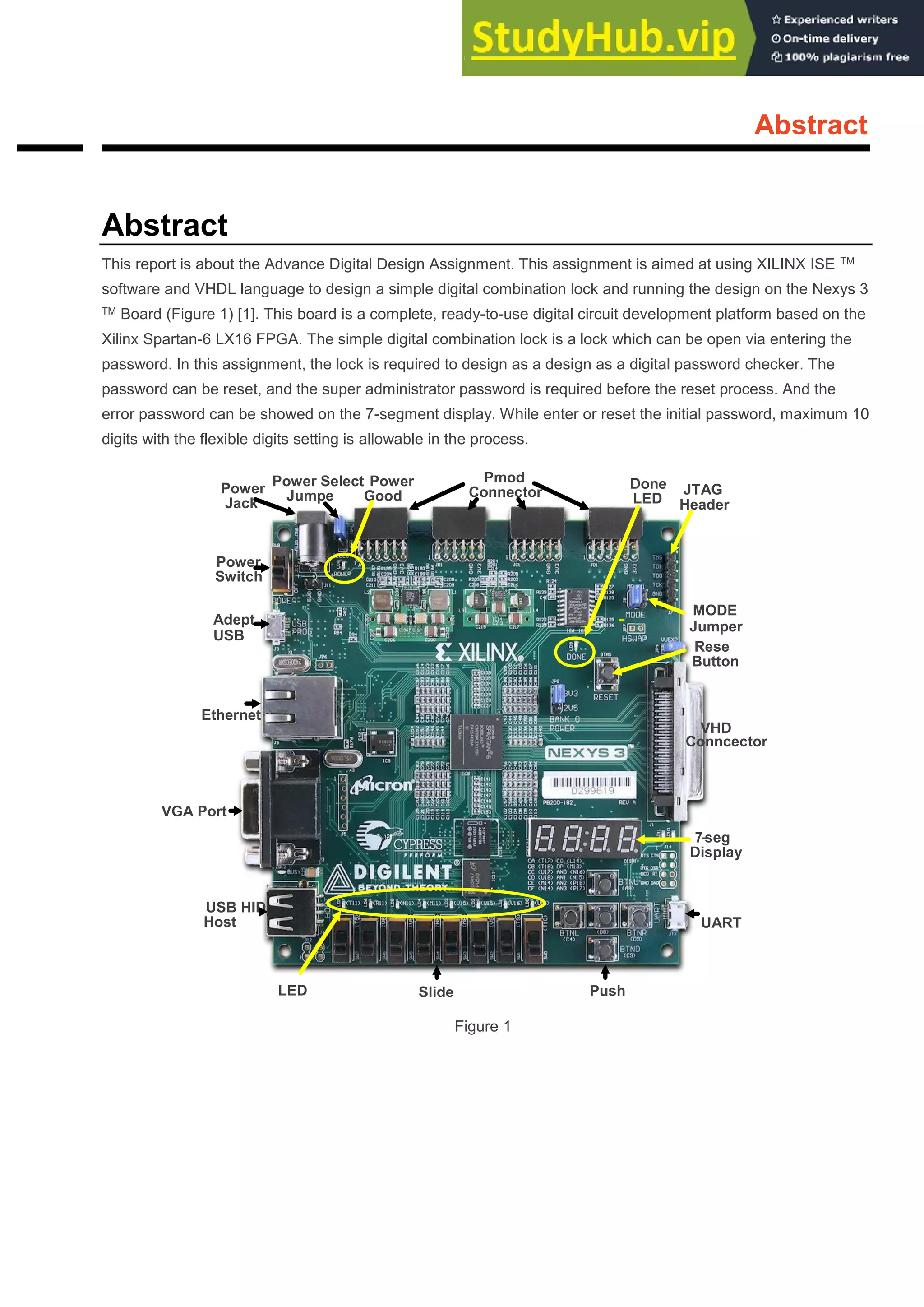 A Simple Digital Combination Lock ADVANCE DIGITAL DESIGN | PDF