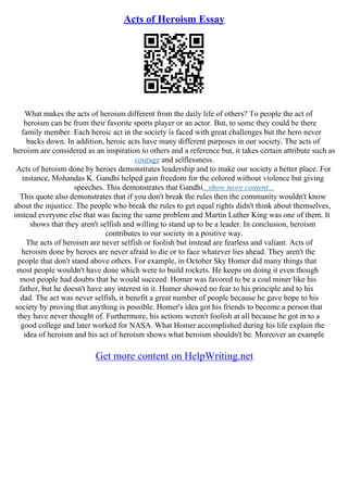 A Simple Essay | PDF