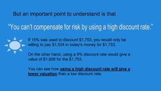 A simple explanation to investment discount rates | PPTX