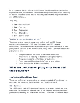 A Simple Guide to Proxy Error and Troubleshooting Issues | PDF