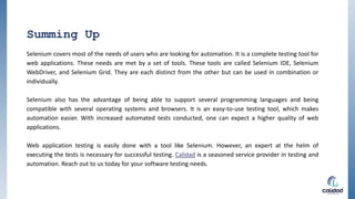A Simple Guide to Selenium Software Testing | PPT
