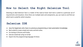 A Simple Guide to Selenium Software Testing | PPT