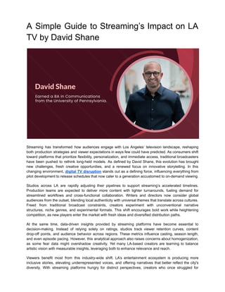 A Simple Guide to Streaming’s Impact on LA TV | PDF