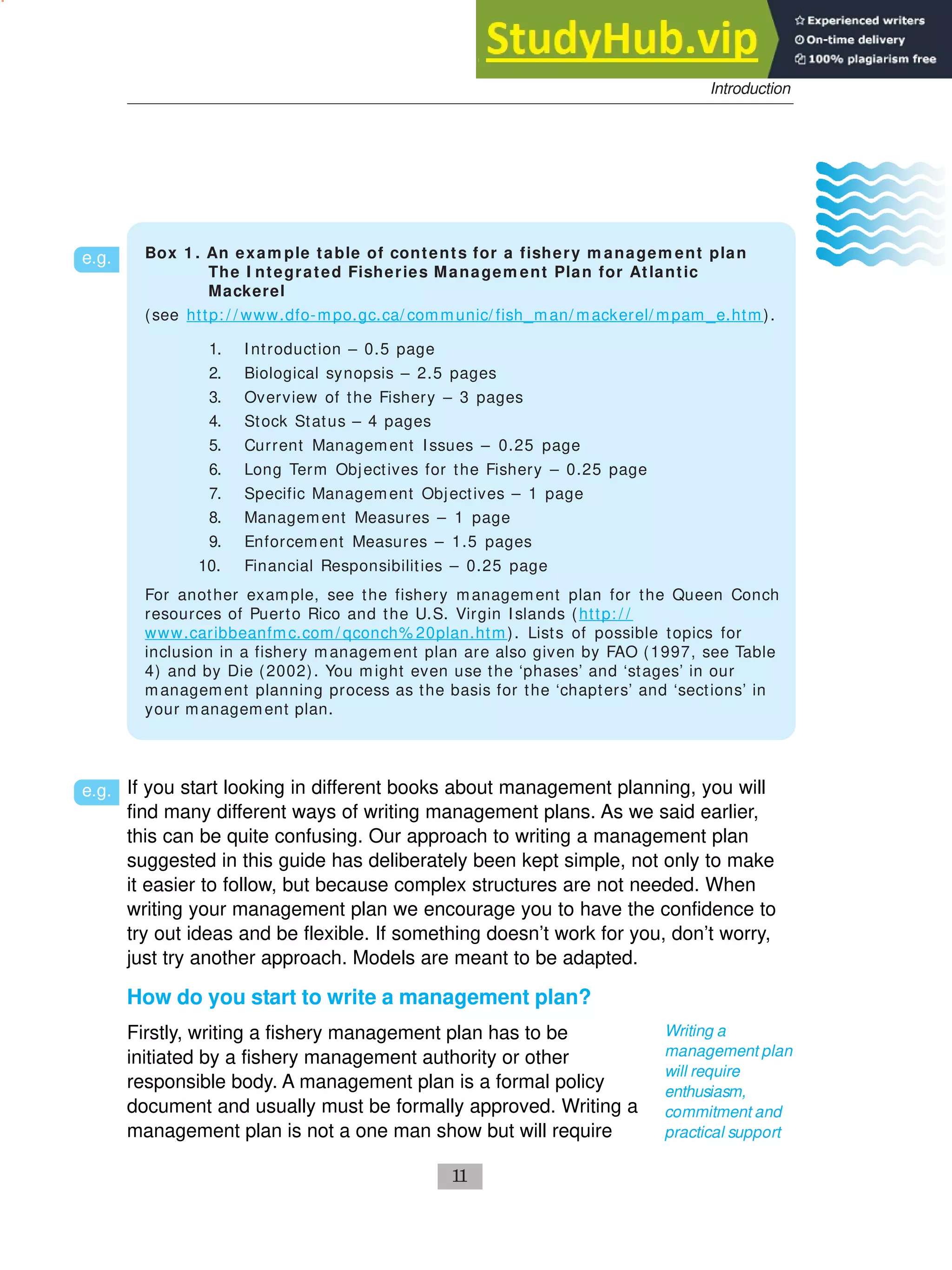 A simple guide to writing a Fishery Management Plan How to Manage A ...