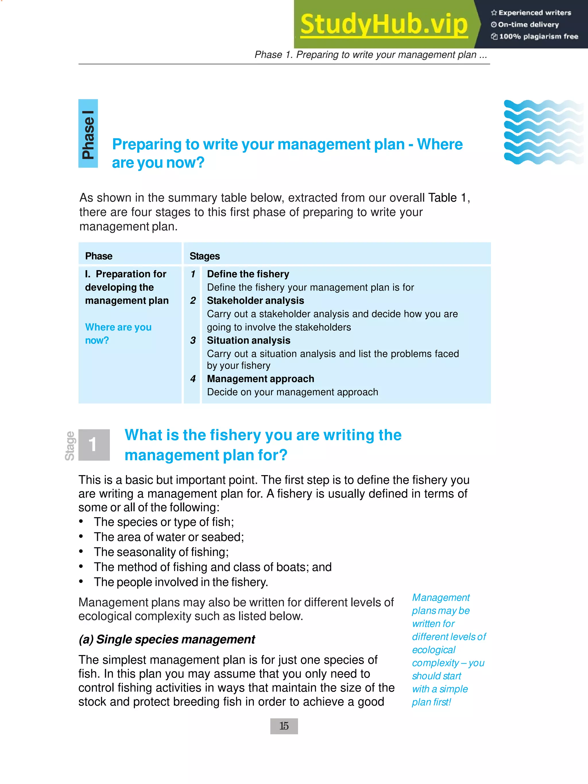 A simple guide to writing a Fishery Management Plan How to Manage A ...