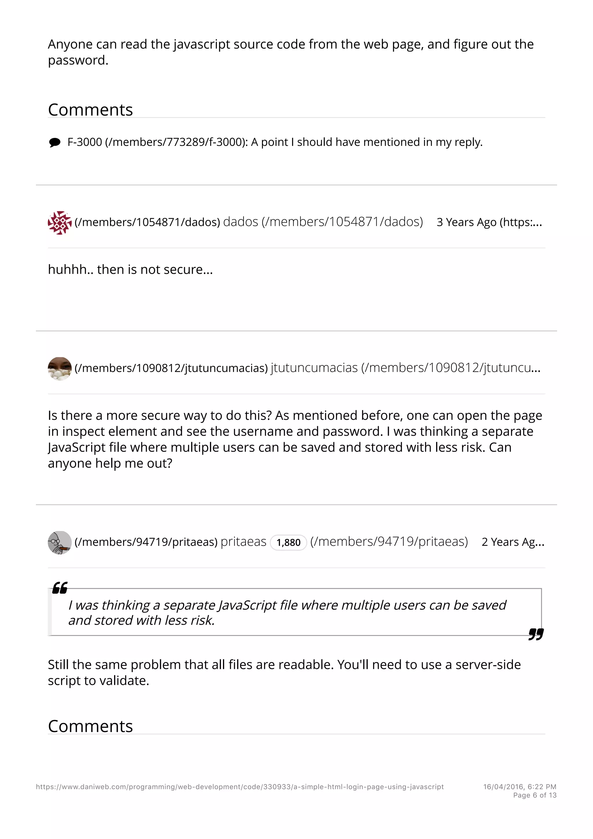 A simple html login page using java s | PDF