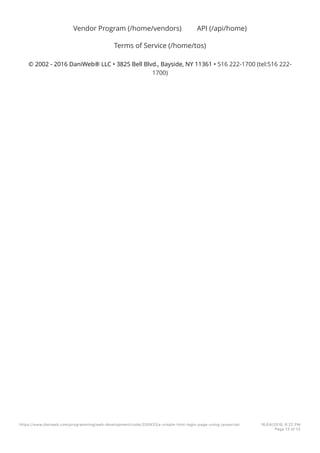 A simple html login page using java s | PDF