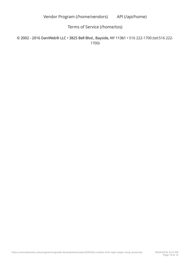 A simple html login page using java s | PDF