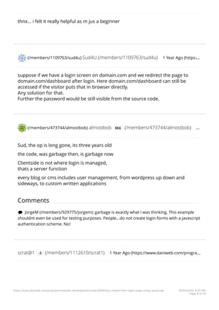 A simple html login page using java s | PDF