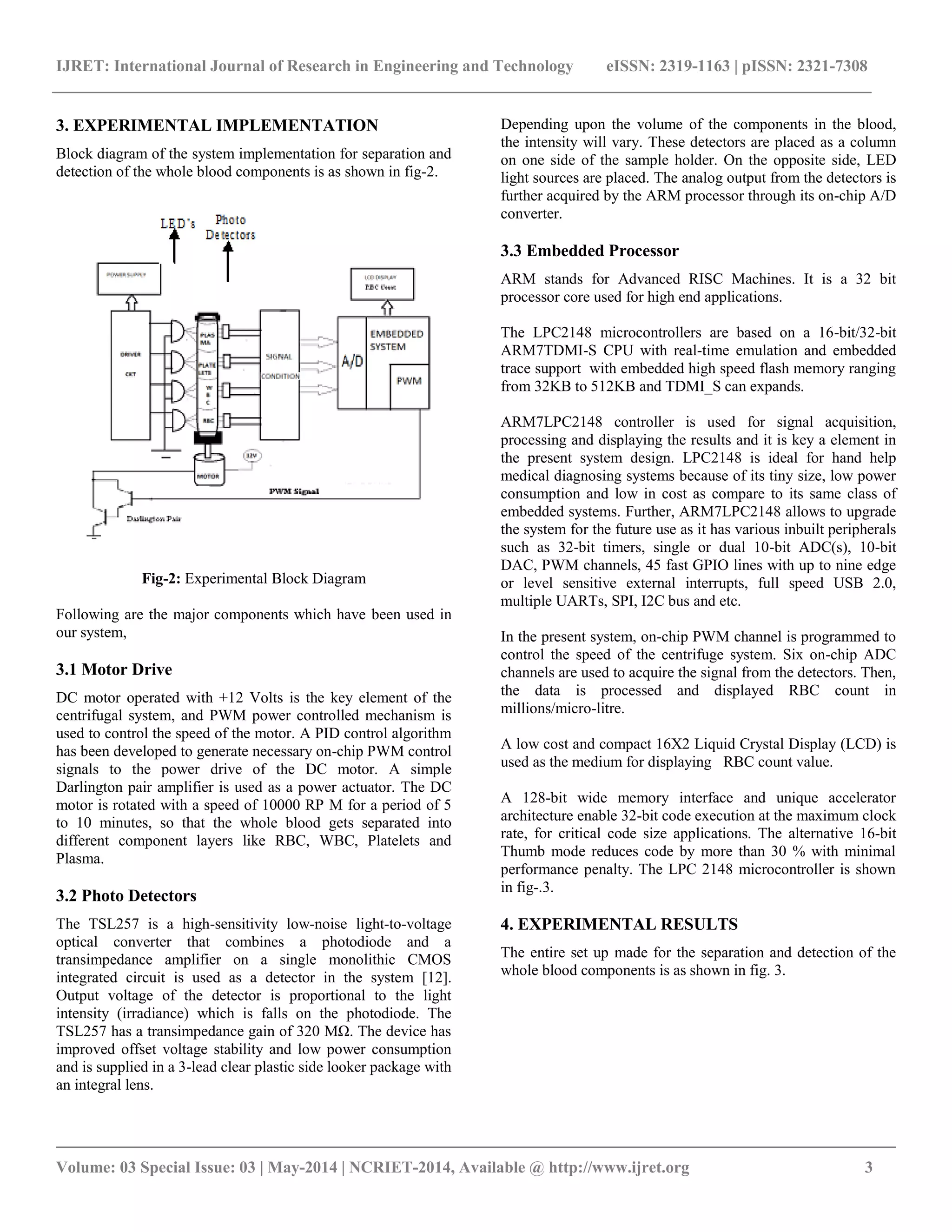 A simple instrumentation system for separation of whole blood ...