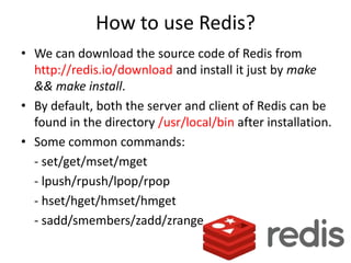 A simple introduction to redis | PPTX