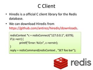 A simple introduction to redis | PPTX