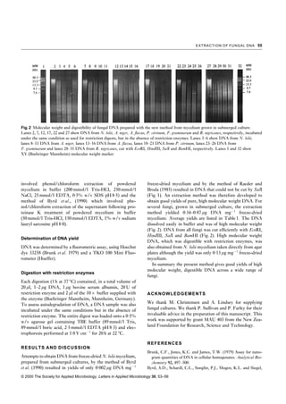 A simple method for extraction of fungal genimic dna | PDF