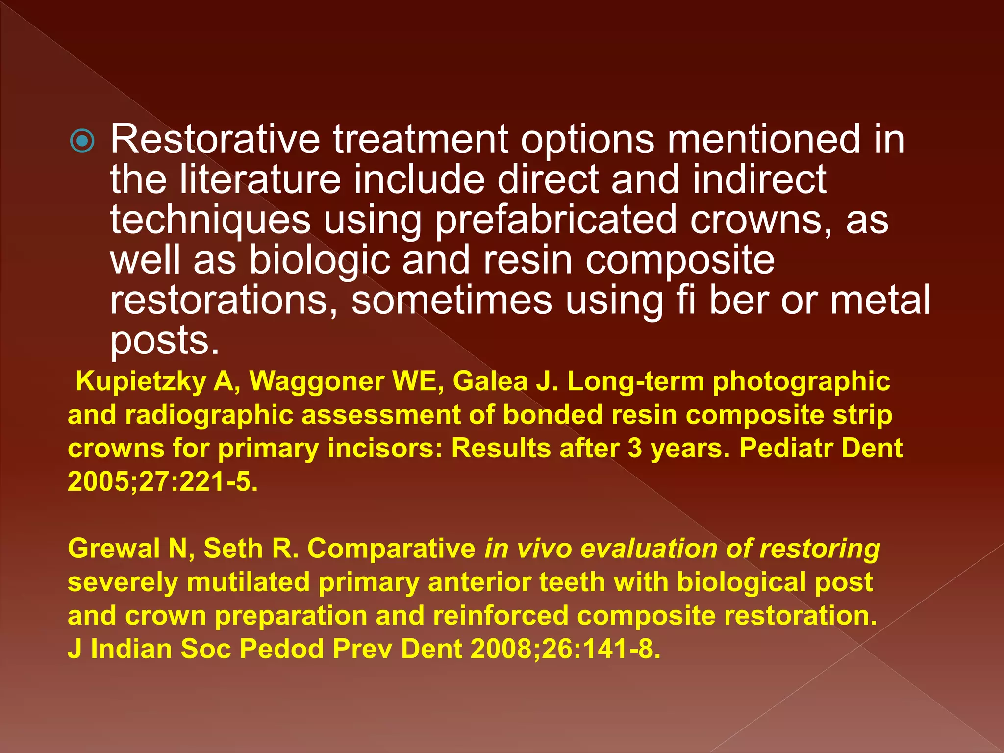 A simple method for reconstruction of severely damaged primary anterior ...