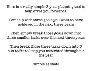 Really simple 3 year plan template | PPS
