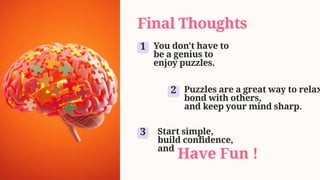 A Simple Presentation about Puzzles - Fun and Learning | PPTX